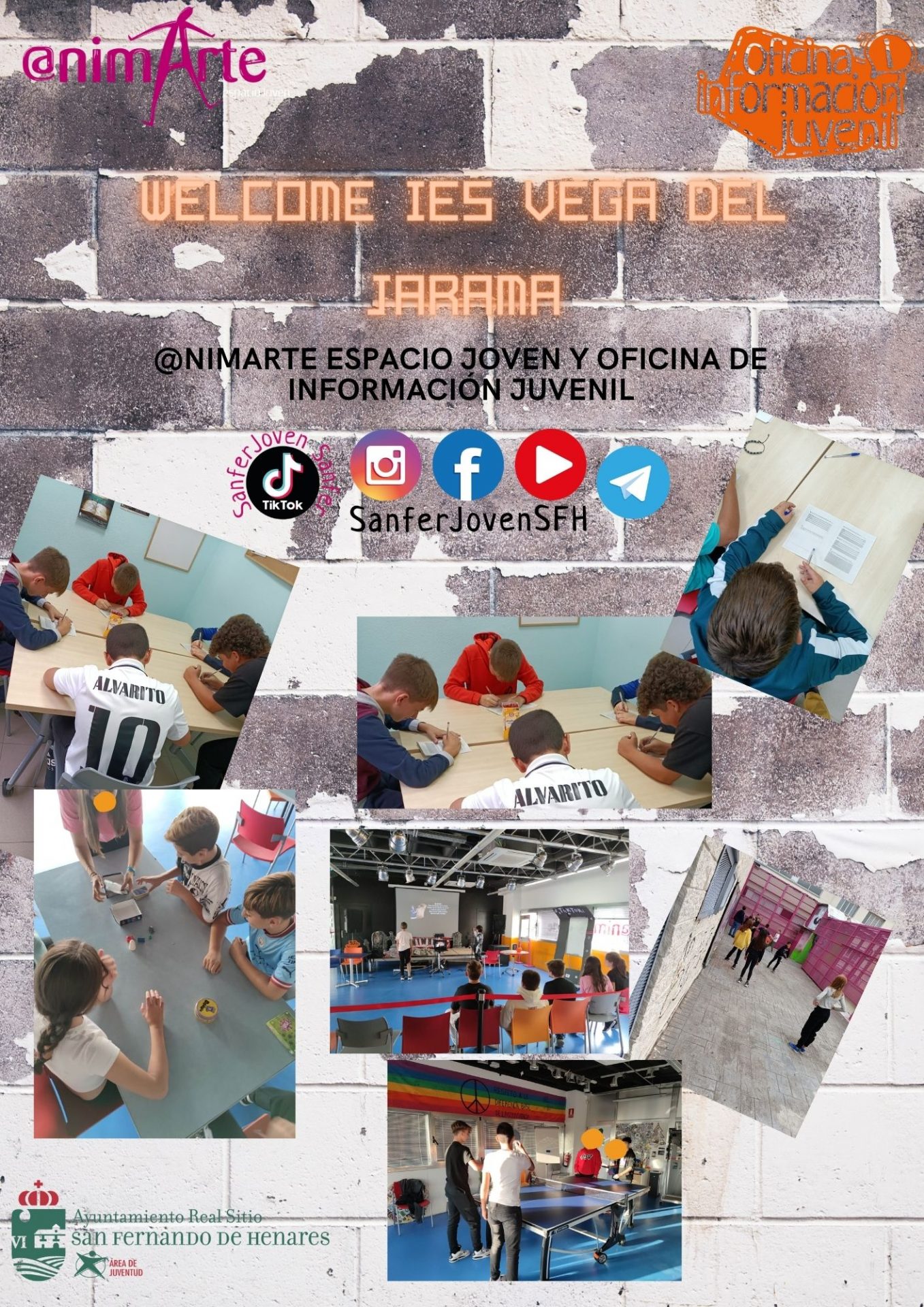 WELCOME DEL IES VEGA DEL JARAMA A LOS ESPACIOS DE JUVENTUD, ANIMARTE Y ...